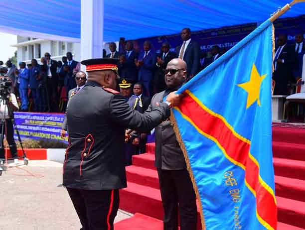 Vidéo-FARDC : Félix Tshisekedi à la Cérémonie de passation de ...